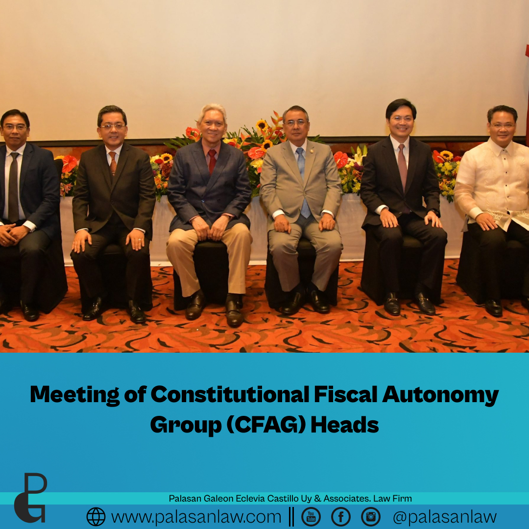 Meeting of Constitutional Fiscal Autonomy Group (CFAG) Heads - Palasan ...